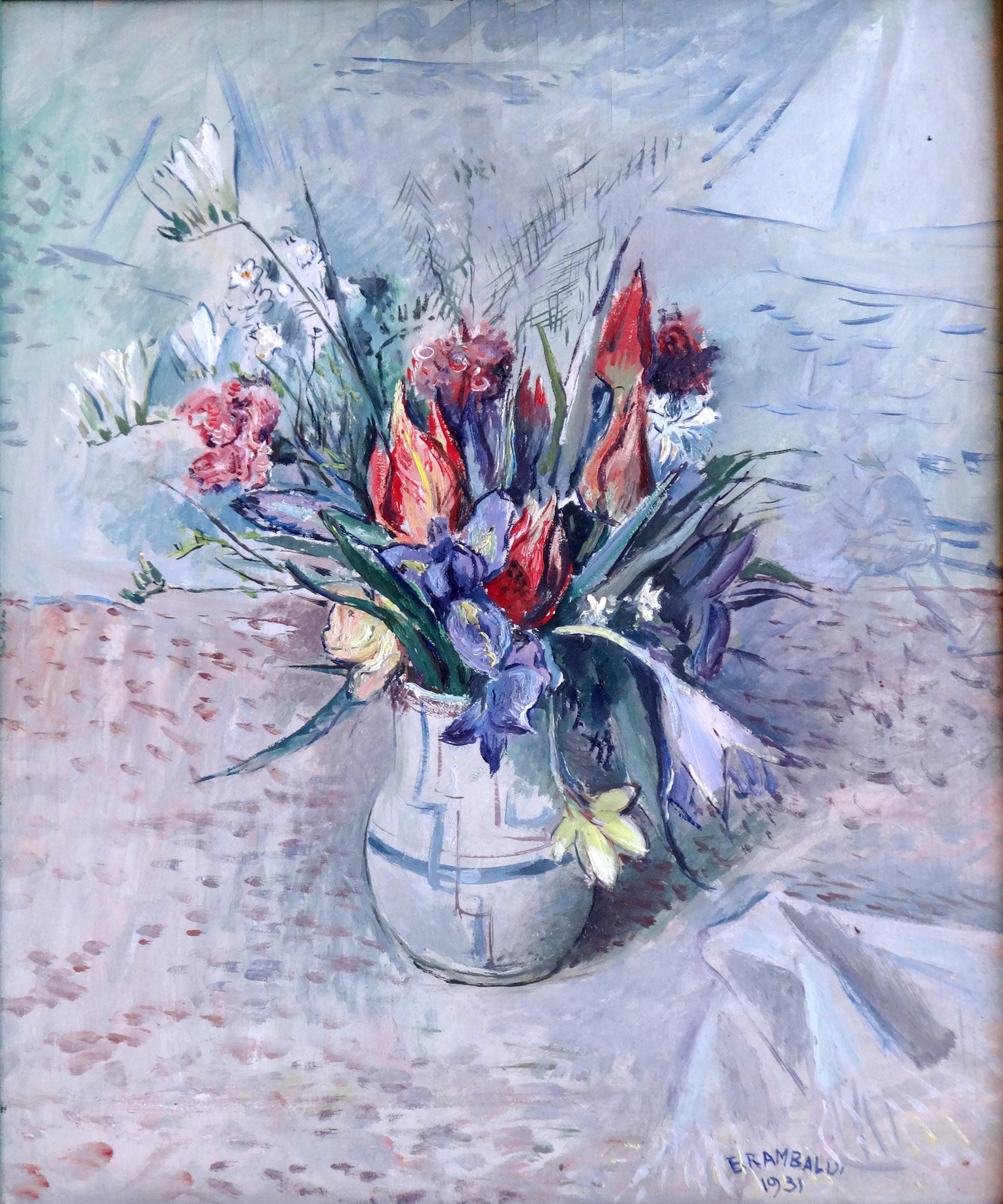 EMANUELE RAMBALDI, Vaso di fiori, Flowers in a vase. – APPLE BOUTIQUE